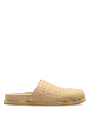 Amiri Suede Mules `ma Clog - Beige