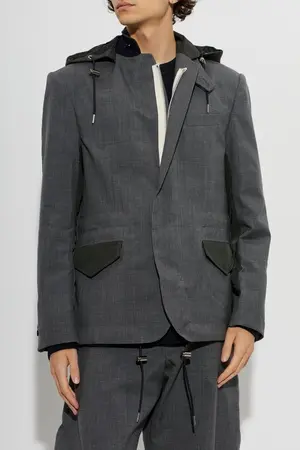 Sacai Wool Jacket With Detachable Hood