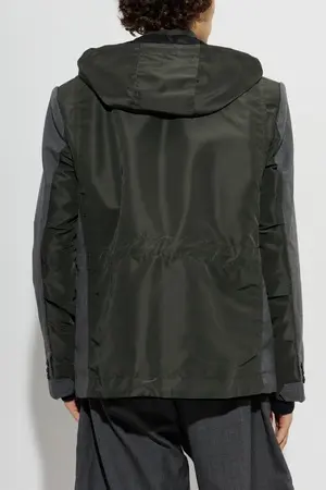 Sacai Wool Jacket With Detachable Hood