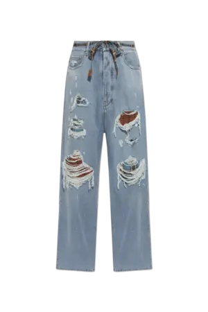 Amiri Jeans With Belt - Light Blue
