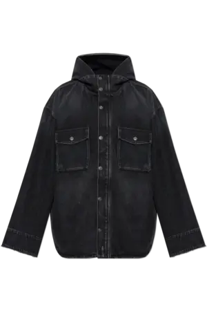 Balenciaga Denim Jacket With Hood
