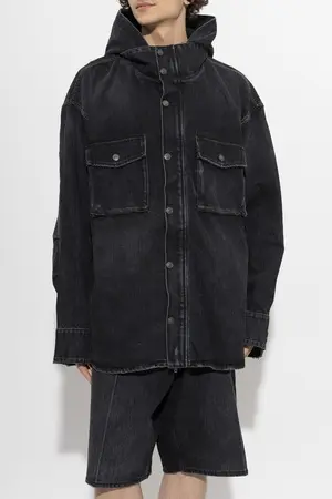 Balenciaga Denim Jacket With Hood