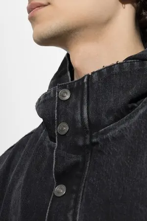 Balenciaga Denim Jacket With Hood