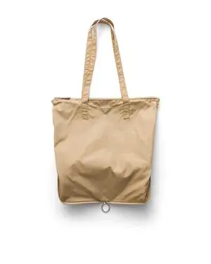 Prada Saffiano Leather Pendant With Re-nylon Tote Bag