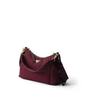 Prada Large Re-nylon And Leather Bag - Red