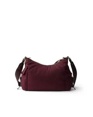 Prada Large Re-nylon And Leather Bag - Red