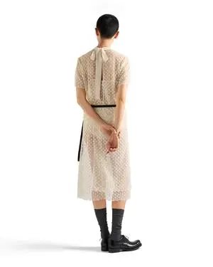 Prada Embroidered Lace Top
