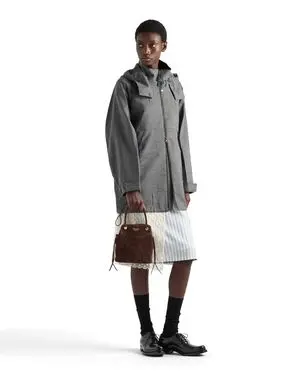 Prada Mini Suede Handbag - Brown