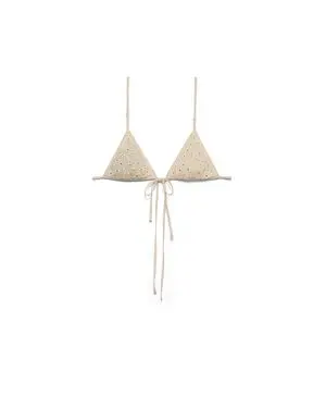 Prada Lace-trimmed Bra With Rhinestones