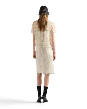 Prada Embroidered Lace Skirt