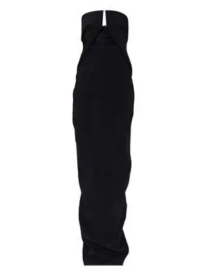 Rick Owens Strapless Cutout Maxi Dress - Black