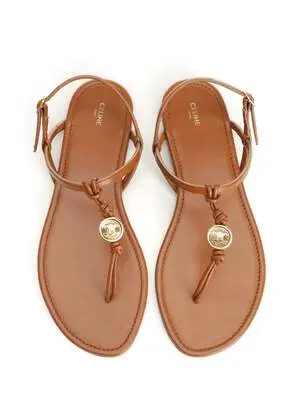 Celine Penny" Calfskin Leather Sandals