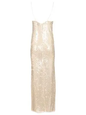 FORTE_FORTE Liquid Sequins Slip Dress