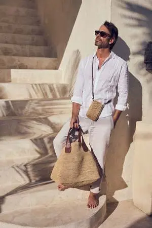 I BELIV Rio Tea Raffia Crochet Bag