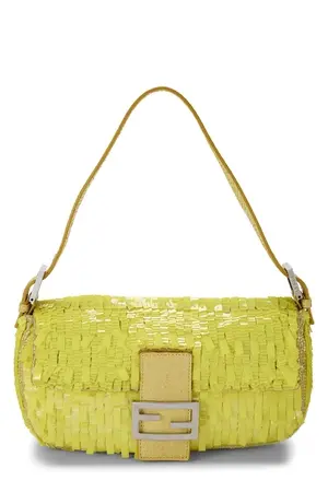 Fendi Sequin Baguette - Yellow