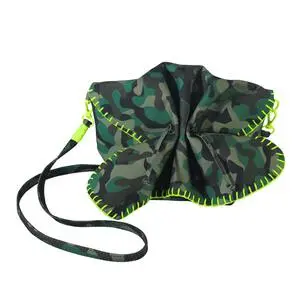 Carlos Falchi Neutrals Butterfly Leather Bag Camoflage - Black