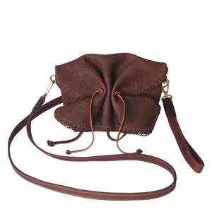 Carlos Falchi Mini Butterfly Lambskin Bag Wax - Brown