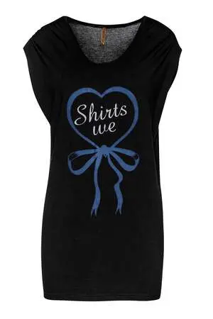 CONQUISTA Sleeveless Long Top - Black