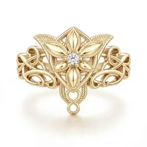 AZURA JEWELRY NEW YORK Evenfall Star Ring Yellow Vermeil - Gold