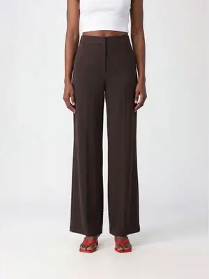 PAROSH P.a.r.o.s.h. Mid-rise Cady Straight-leg Trousers - Brown
