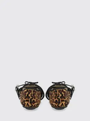 Repetto Leopard Print Ballet Flats With Buckle Detail - Multicolor