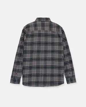 Volcom Caden Plaid Long Sleeve Shirt - Pewter