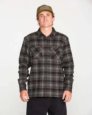 Volcom Johnstone Long Sleeve Shirt - Black