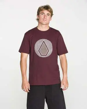 Volcom Wave Stone Short Sleeve Tee - Burgundy