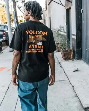 Volcom Stone Talon Workwear Short Sleeve Tee - Black