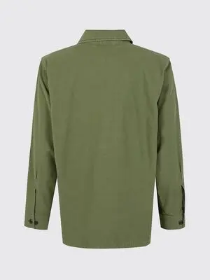 Filson Button-up Cotton Shirt Jacket With Spread Collar And Patch Pockets