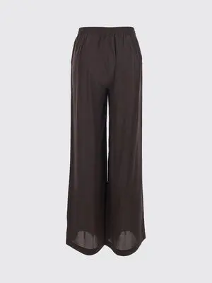 PAROSH P.a.r.o.s.h. High-waisted Silk Palazzo Trousers With Drawstring Waist