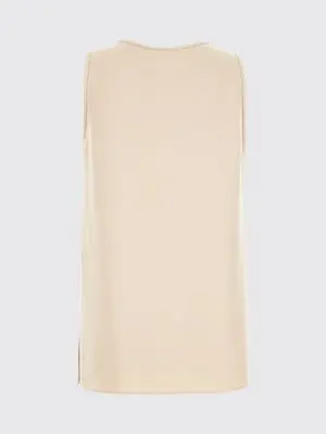 PAROSH Sleeveless U-neck Top P. A.r. O.s. H. In Polyester - Beige