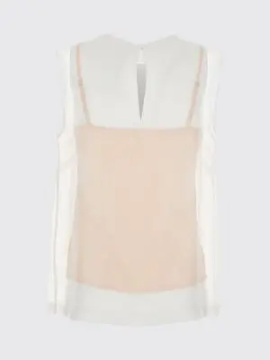PAROSH P.a.r.o.s.h. Sleeveless Silk Crewneck Top