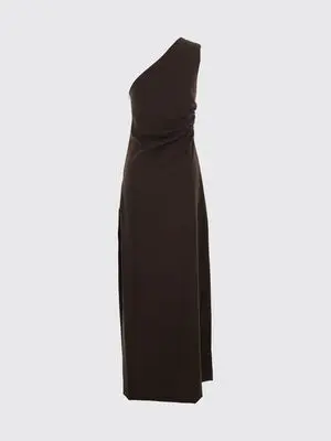 PAROSH P.a.r.o.s.h. Asymmetric One-shoulder Midi Dress
