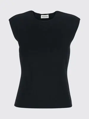 PAROSH P.a.r.o.s.h. Slim Fit Sleeveless Crewneck Top In Viscose Blend