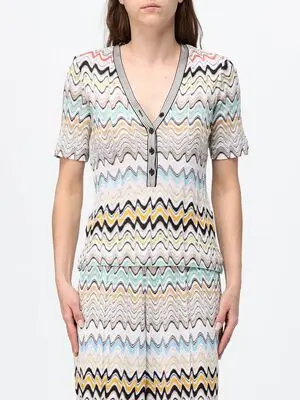 Missoni Multicolour Zigzag Ribbed Knit Polo Shirt - Multicolor
