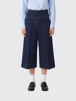 AMI Paris High-waisted Knee-length Cotton Denim Shorts - Indigo