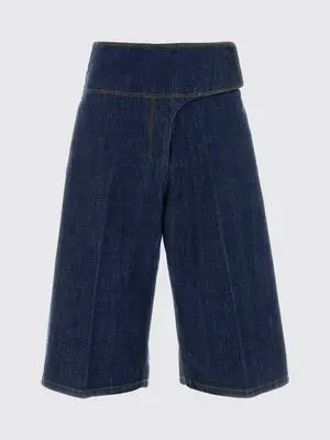 AMI Paris High-waisted Knee-length Cotton Denim Shorts