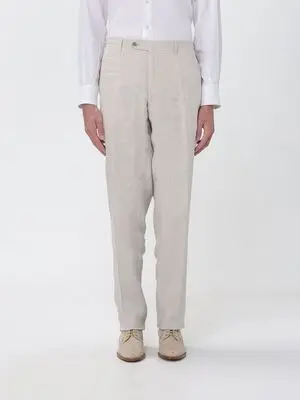 Canali Slim Fit Pure Linen Trousers