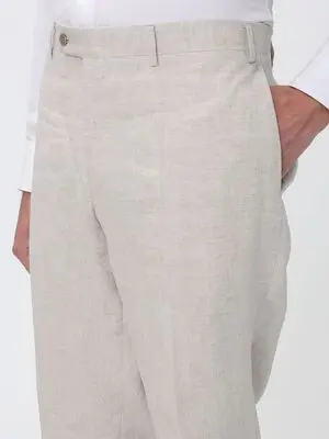Canali Slim Fit Pure Linen Trousers