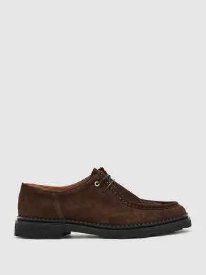REISS Suede Lace-up Moccasin Shoes