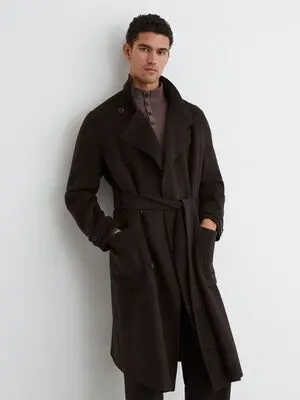 REISS Reiss Selation Coat Dark Brown