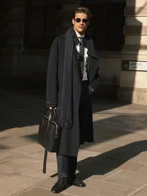 REISS Selation Wool-blend Overcoat - Navy