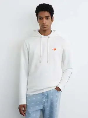 REISS X Mclaren F1 Team Apex Mclaren Racing Interlock Speedmark Hoodie - White