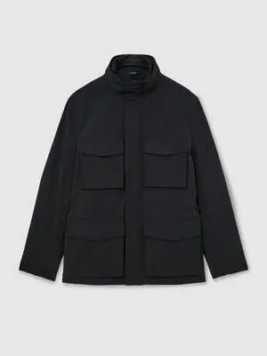 REISS Glick Four-pocket Hooded Jacket With Removable Gilet - Navy