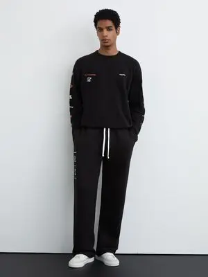 REISS X Mclaren F1 Team Kruzmclaren Mclaren Racing Relaxed Waffle T-shirt-fit - Black