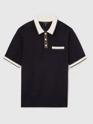 REISS Reid Merino Wool Contrast-trim Polo Shirt