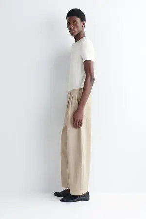 Cos Pleated Denim Relaxed-fit Barrel-leg Pants