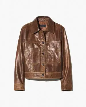 NILI LOTAN Susannah Leather Jacket - Terra