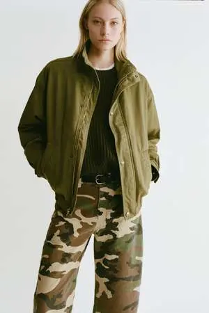 NILI LOTAN Klaire Blouson Cotton Jacket